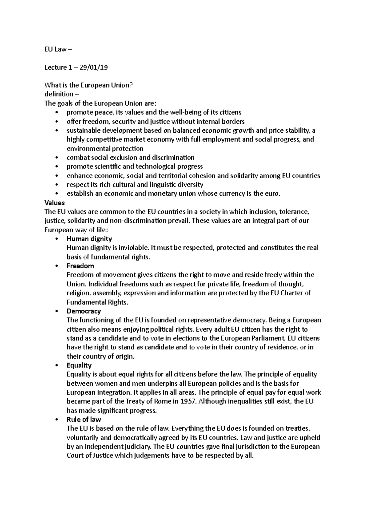 eu-law-notes-eu-law-lecture-1-29-01-what-is-the-european-union