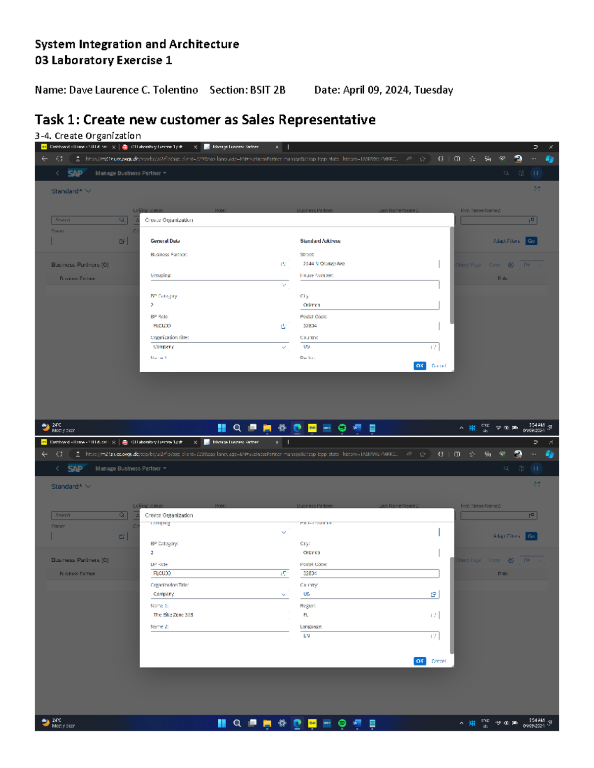 Sap Basic Business - System Integration and Architecture 03 Laboratory ...