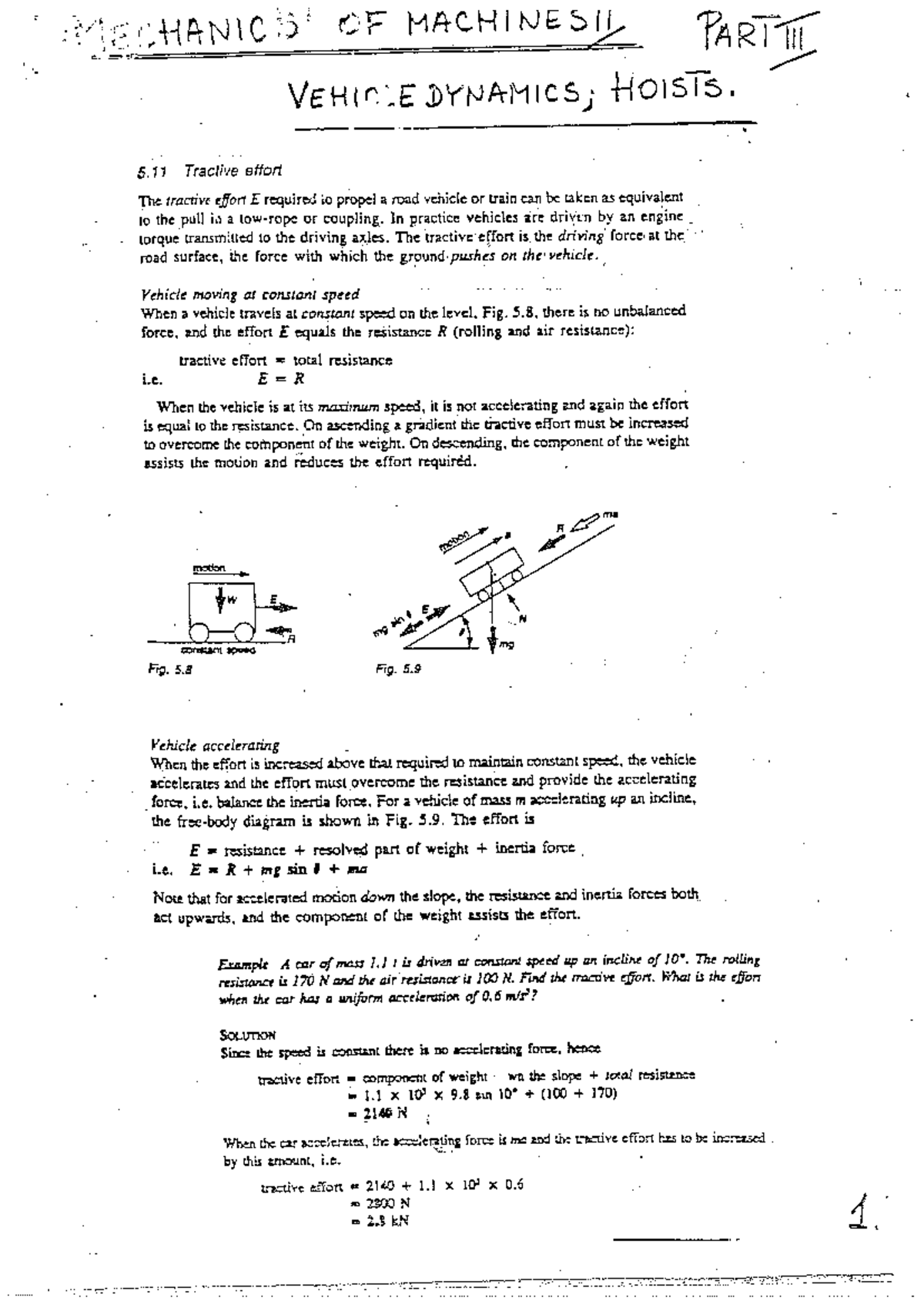 Vehicle Dynamics ( Notes) - MEOM101 - MUT - Studocu