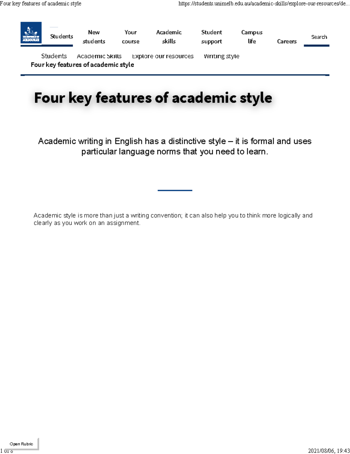 Academic Writing Style - ####### Students Academic Skills Explore our ...