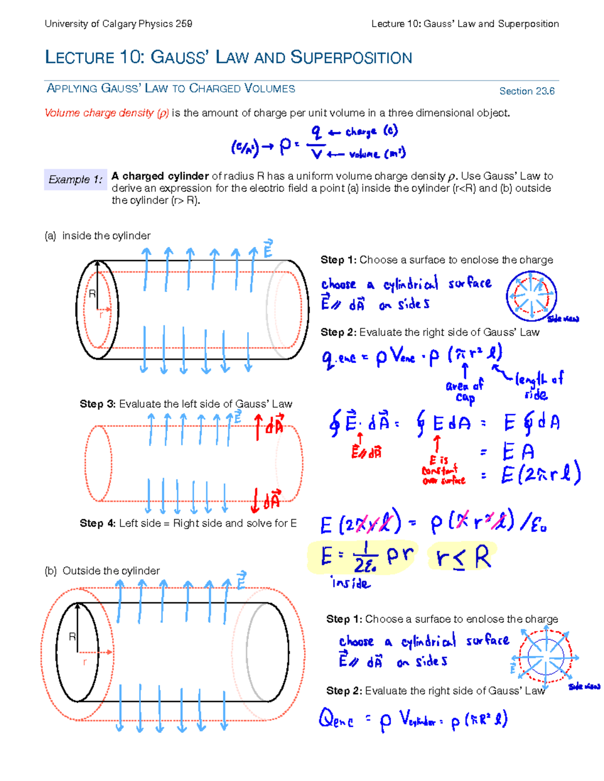 Lecture 10 filledin - University of Calgary Physics 259 Lecture 10 ...