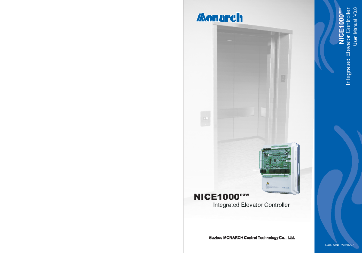 NICE 1000NEW - nothing - Data code: 19010227 Integrated Elevator ...