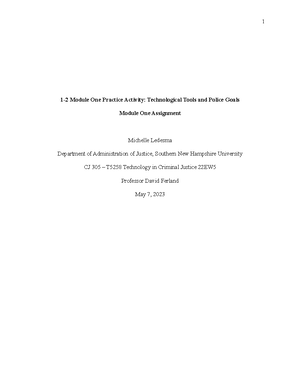 CJ 305 Module 2 Assignment - Emily Good Module 2 Assignment CJ 305 ...
