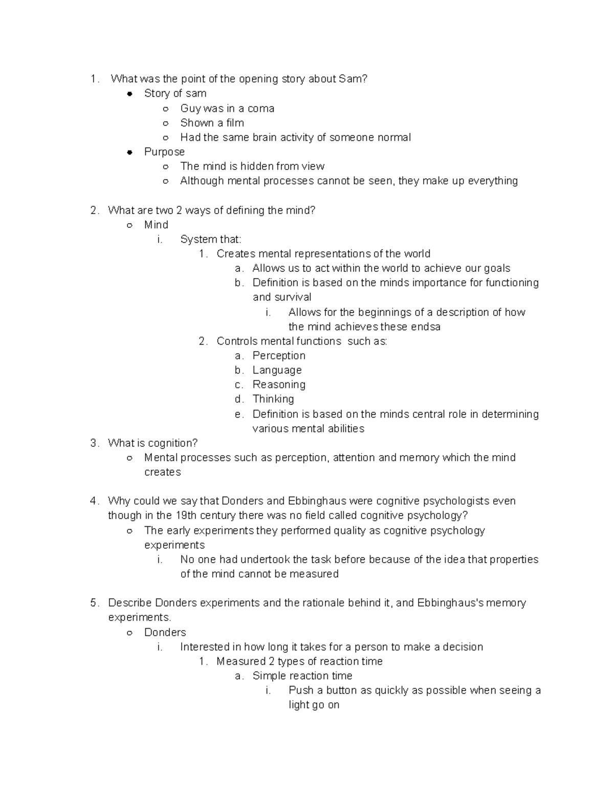 Week 1-2 chapter objectives - 1. What was the point of the opening ...