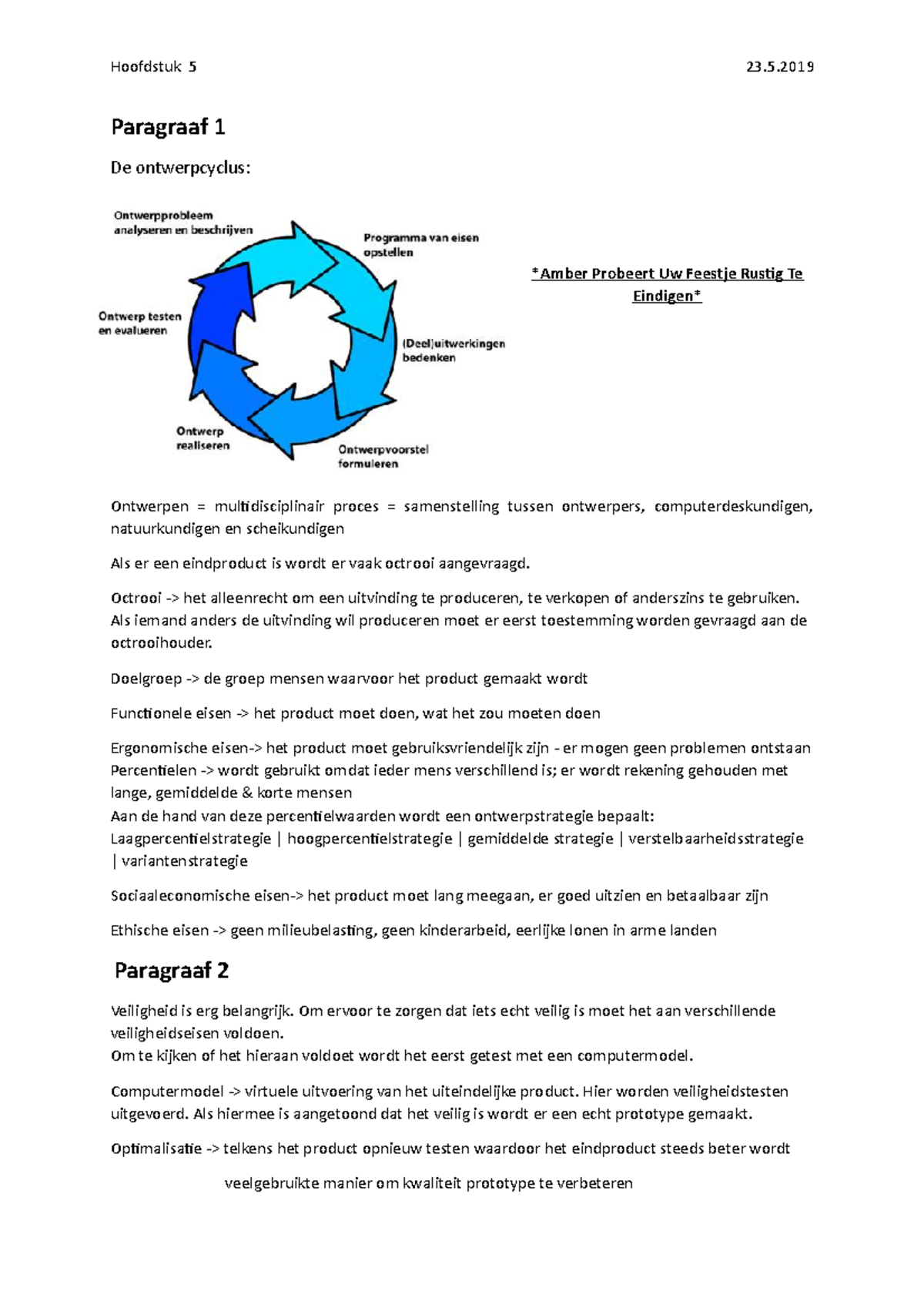 Samenvatting H5 - solar - anw - VWO 4 - Hoofdstuk 5 23. Paragraaf 1 De ...