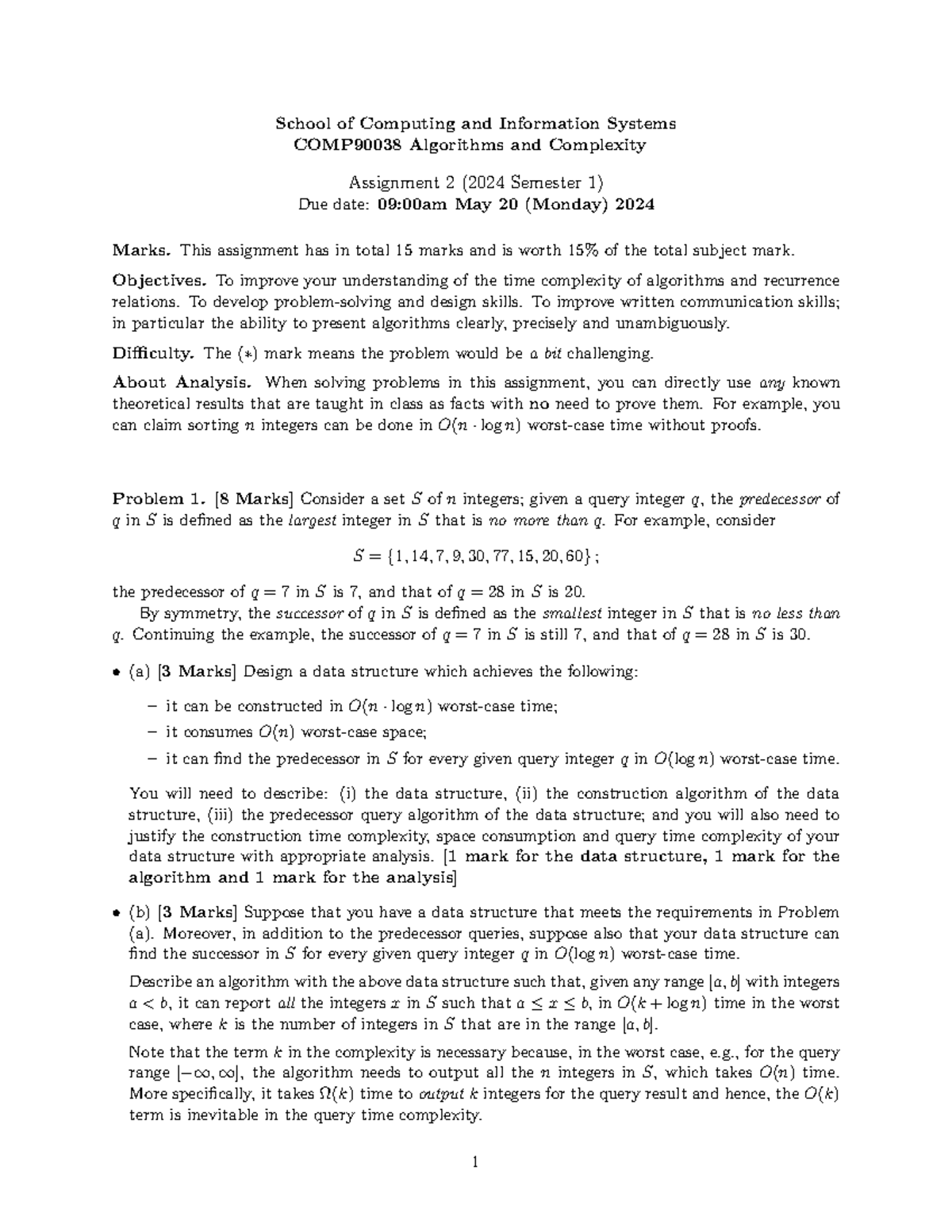 Assignment 2 - 2024 - 333333333333333 - School of Computing and ...