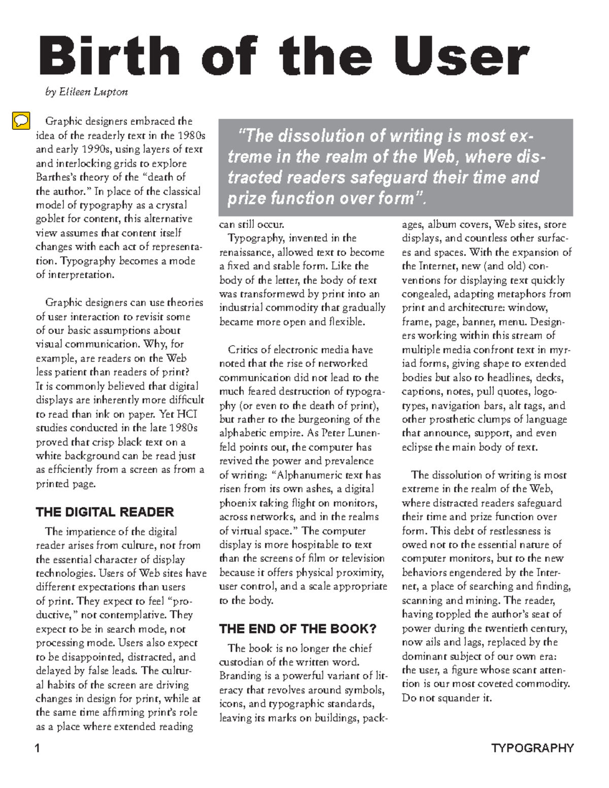 DES113 Assessment 3 sample 1 - Graphic designers embraced the idea of ...