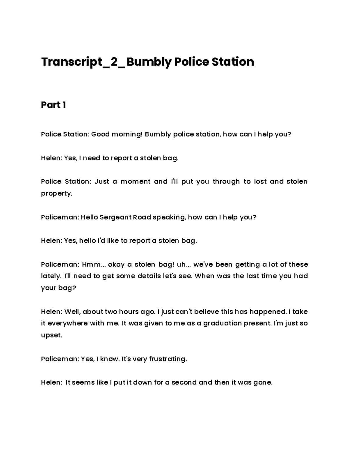 Transcript 5 Bumbly Police Station - Transcript_2_Bumbly Police Station ...