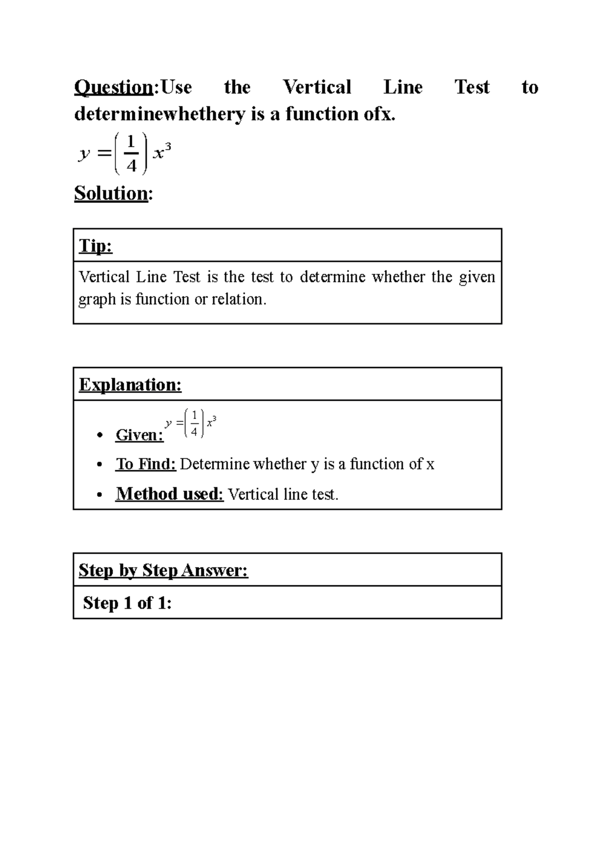 Mathematics Analysing Graphs And Functions Practice Set 5 Question