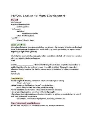PSY210 Summary - fall sem - Week 1 - Central issues of developmental psychology Nature vs ...