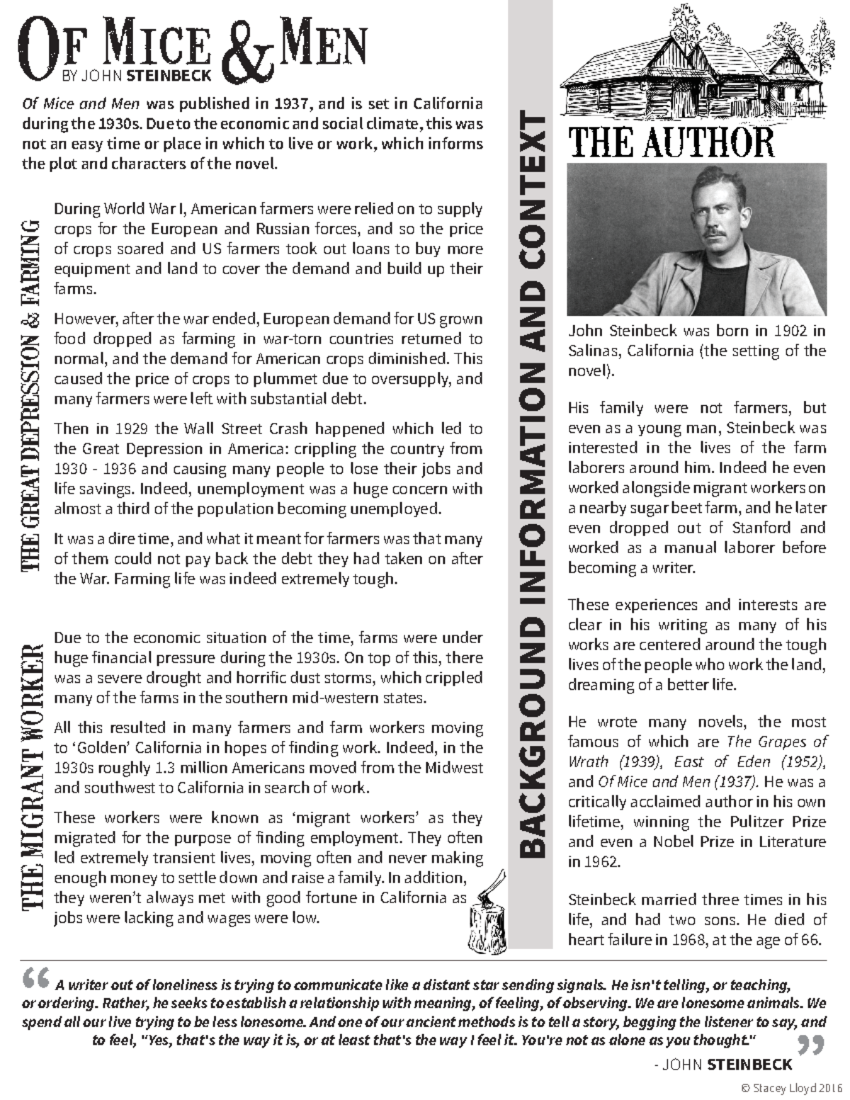 L1 Background Information Handout - “ ” BACKGROUND INFORMATION AND ...