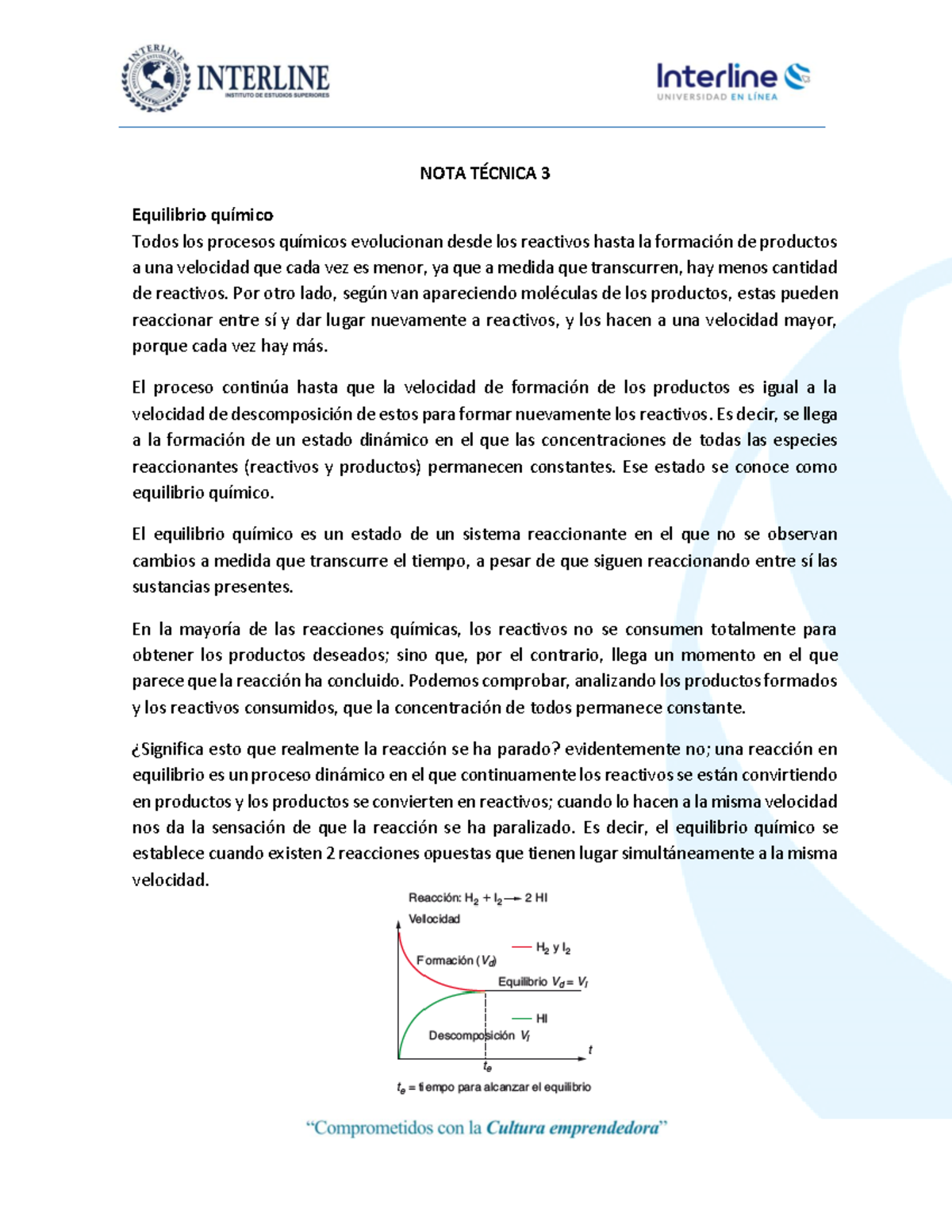 NTU3 Qanalit 4B2IQ - Quimica Analitica - NOTA T.. 3 Equilibrio quÌmico ...