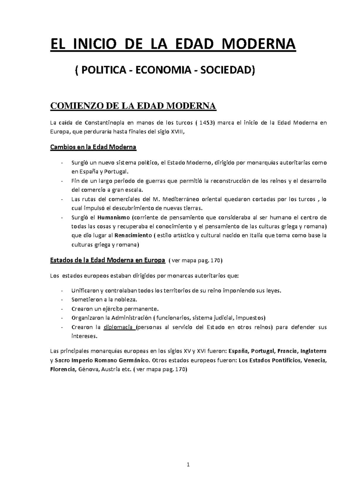 Resumen-de-la-edad-moderna 1 tema 7 - EL INICIO DE LA EDAD MODERNA ...