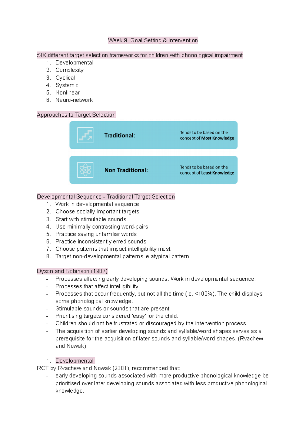 Week 9 Goal Setting & Intervention - Week 9: Goal Setting ...