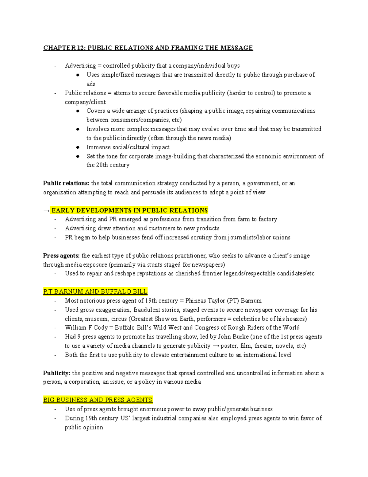Media Studies Textbook Chapter 12 Outline - CHAPTER 12: PUBLIC ...