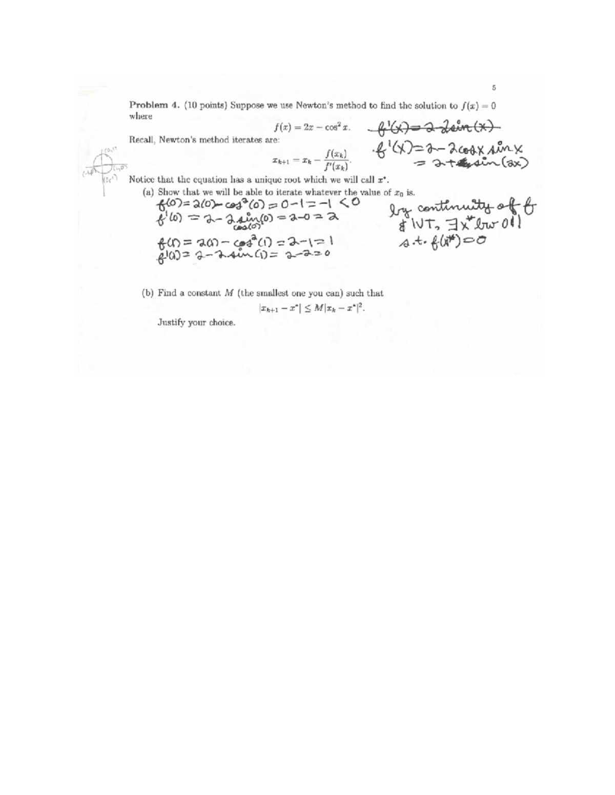 Prob4 - Homework Problem - Math 458 - 5 Problem 4. (10 points) Suppose ...