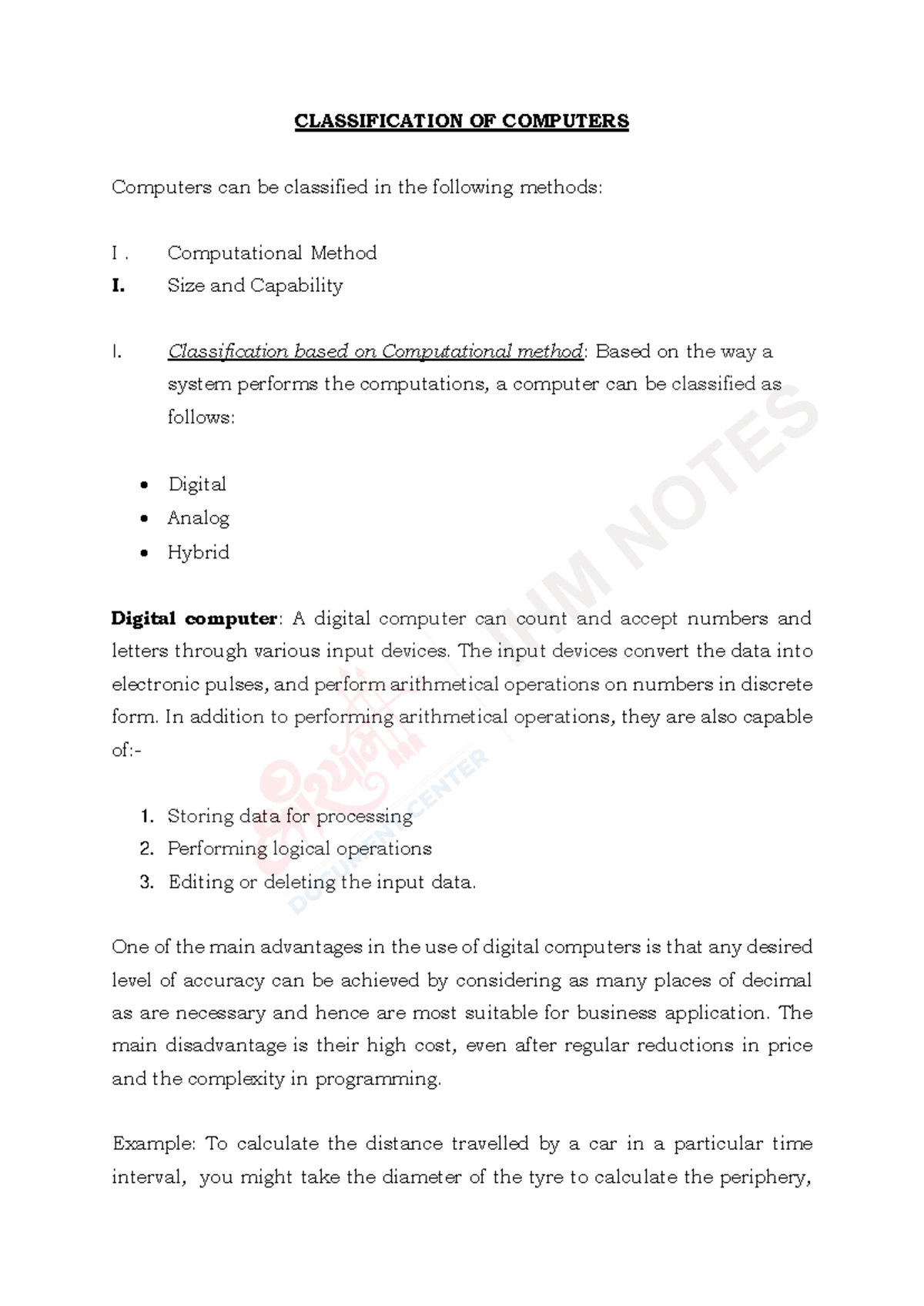 2 Classification OF Computers - CLASSIFICATION OF COMPUTERS Computers ...