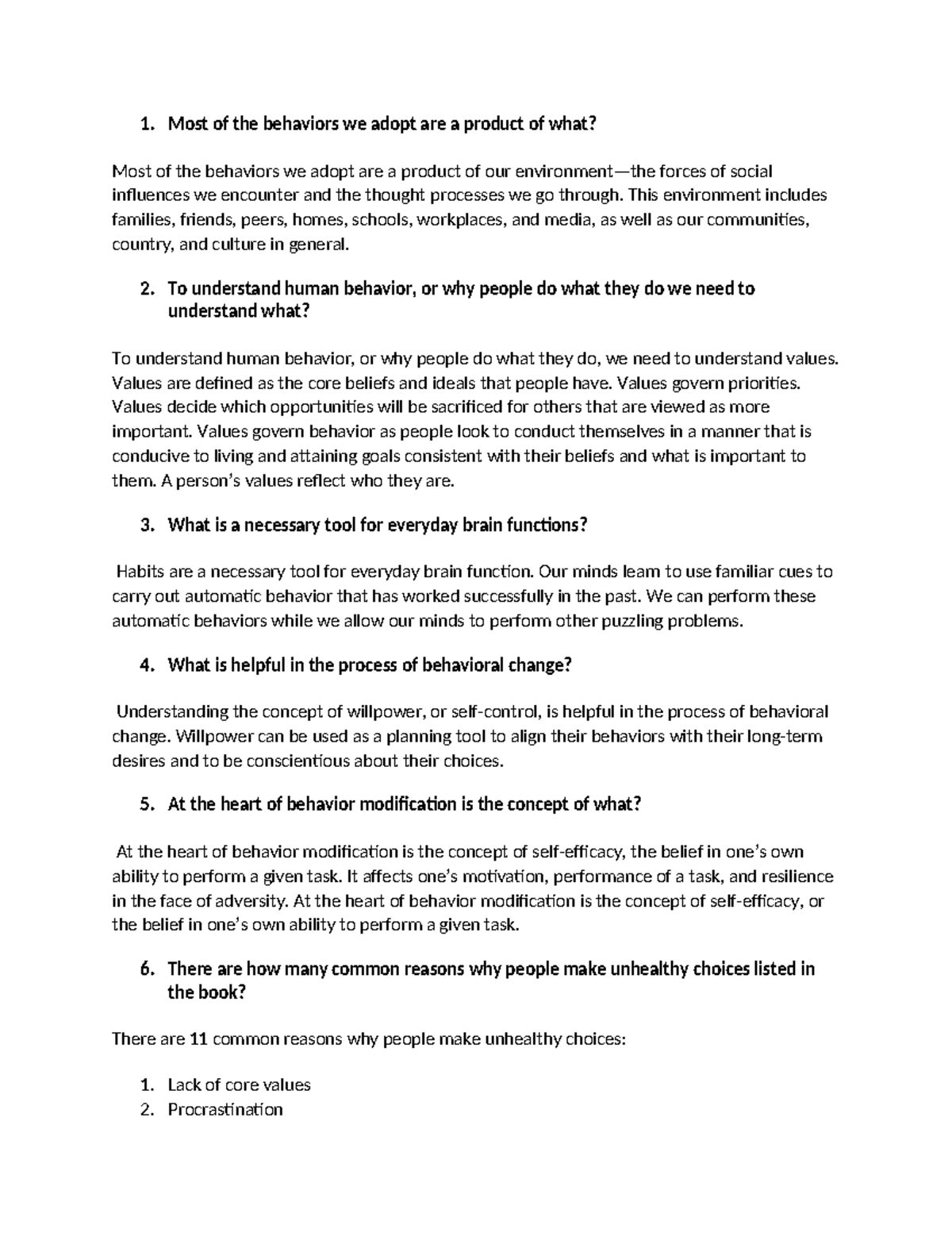 Module 3 Written Assignment - Most of the behaviors we adopt are a ...