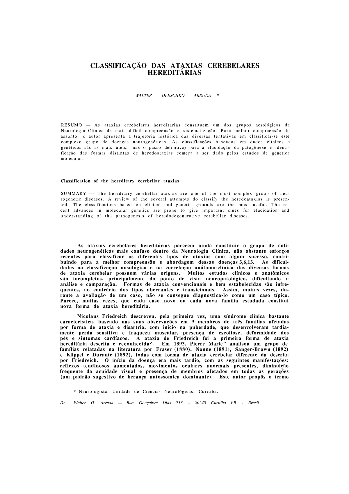 33333 - Artigo apg - R E S U M O — As a t a x i a s c e r e b e l a r e ...