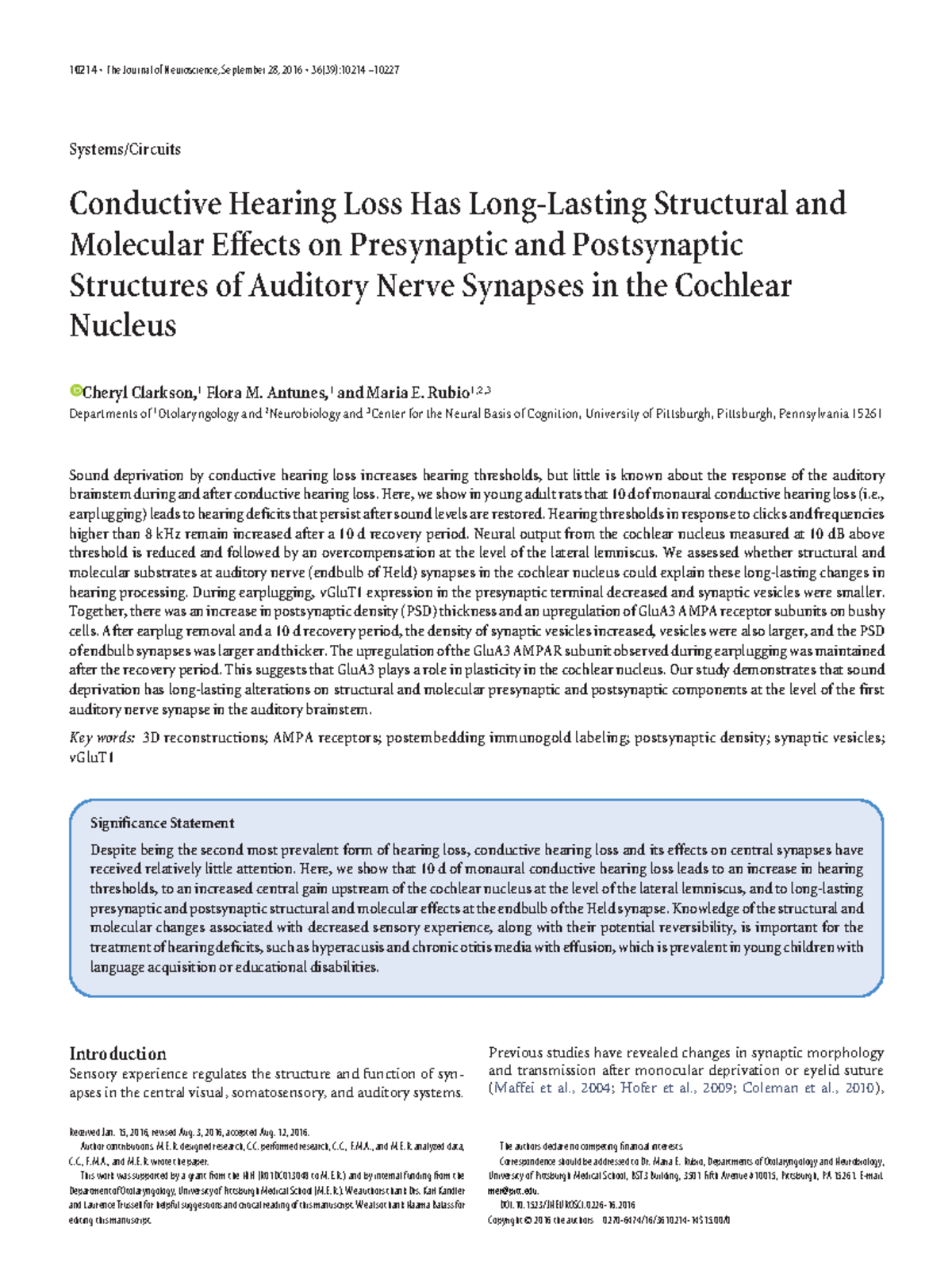 Semana 13 - Biofisica - Systems/Circuits Conductive Hearing Loss Has ...