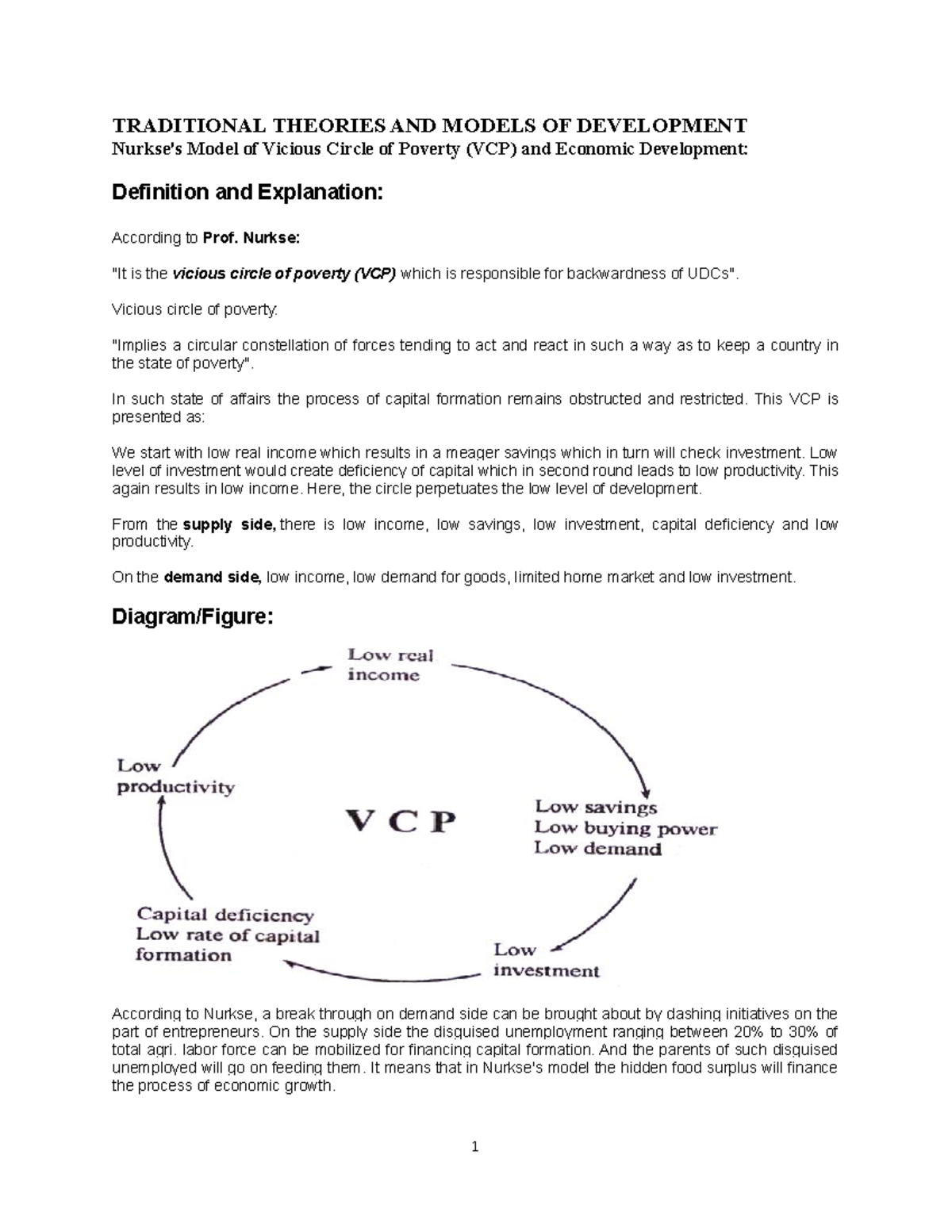 4. Traditional Theories AND Models OF Development - TRADITIONAL ...