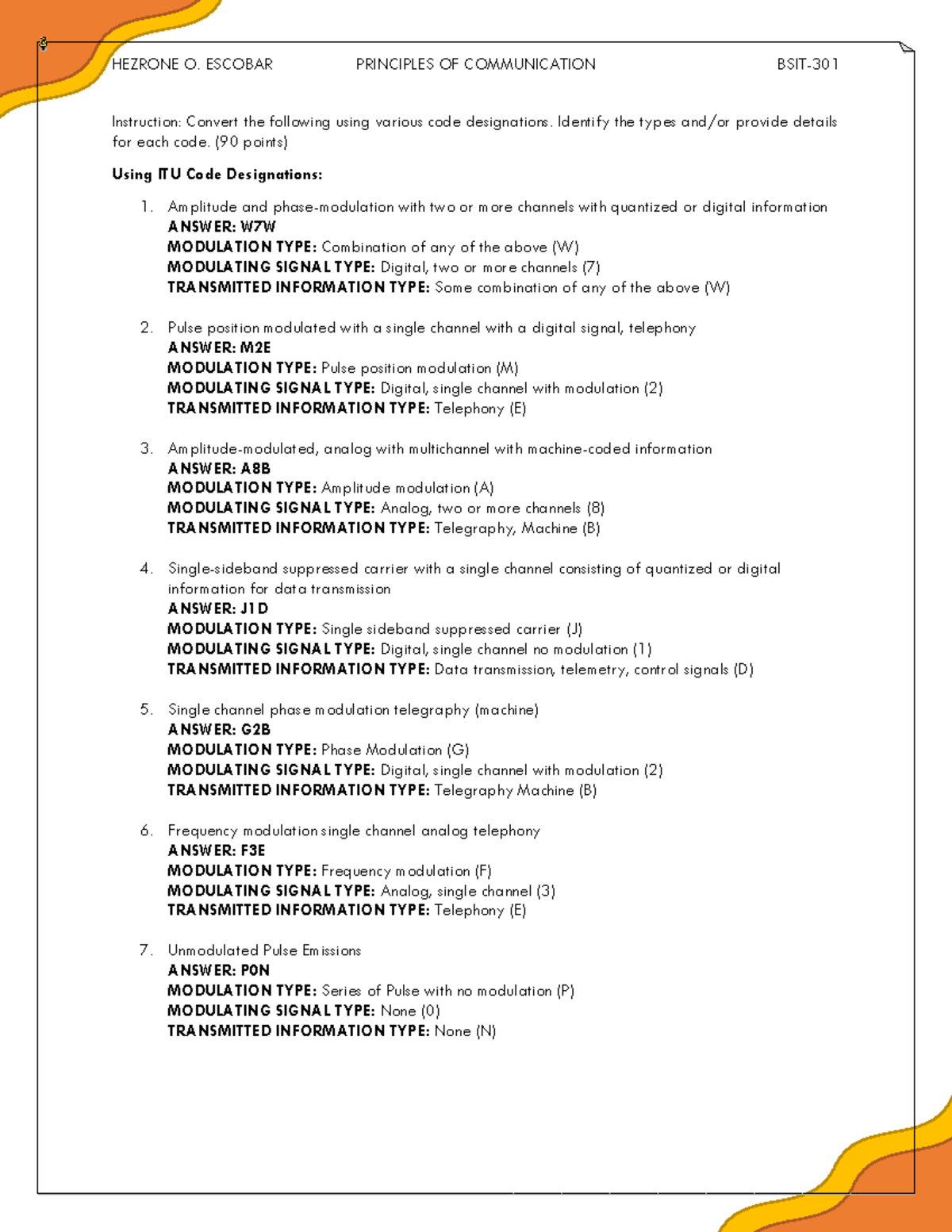 06 PT 1 - 06 Performance Task 1 - HEZRONE O. ESCOBAR PRINCIPLES OF COMMUNICATION BSIT ...