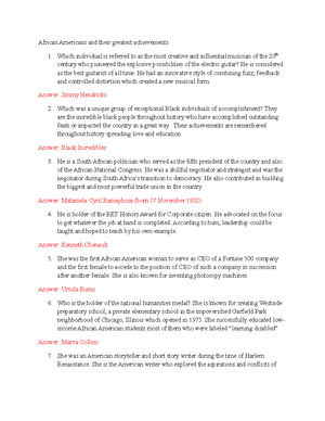 African Americans greatest achievements 5om 1877 - African Americans ...