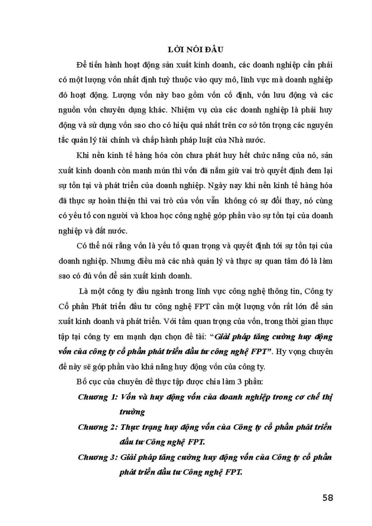 123doc giai phap tang cuong huy dong von cua cong ty co phan phat trien dau tu cong nghe fpt ...