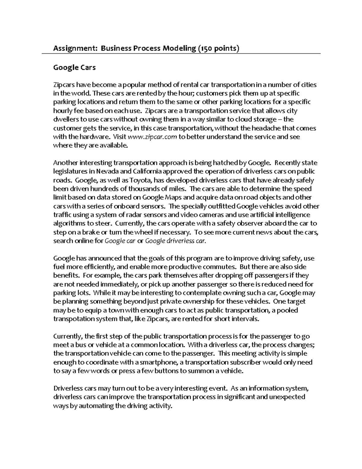 Business Process Modeling for Google - Assignment: Business Process ...