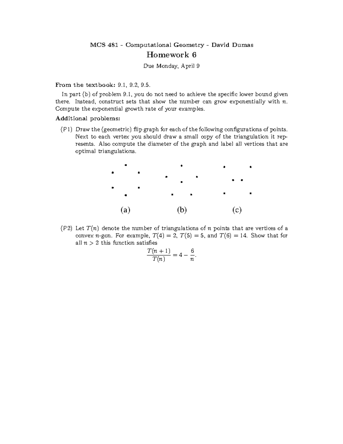 MCS 481 - Computational Geometry HW6 - MCS 481 Computational Geometry ...