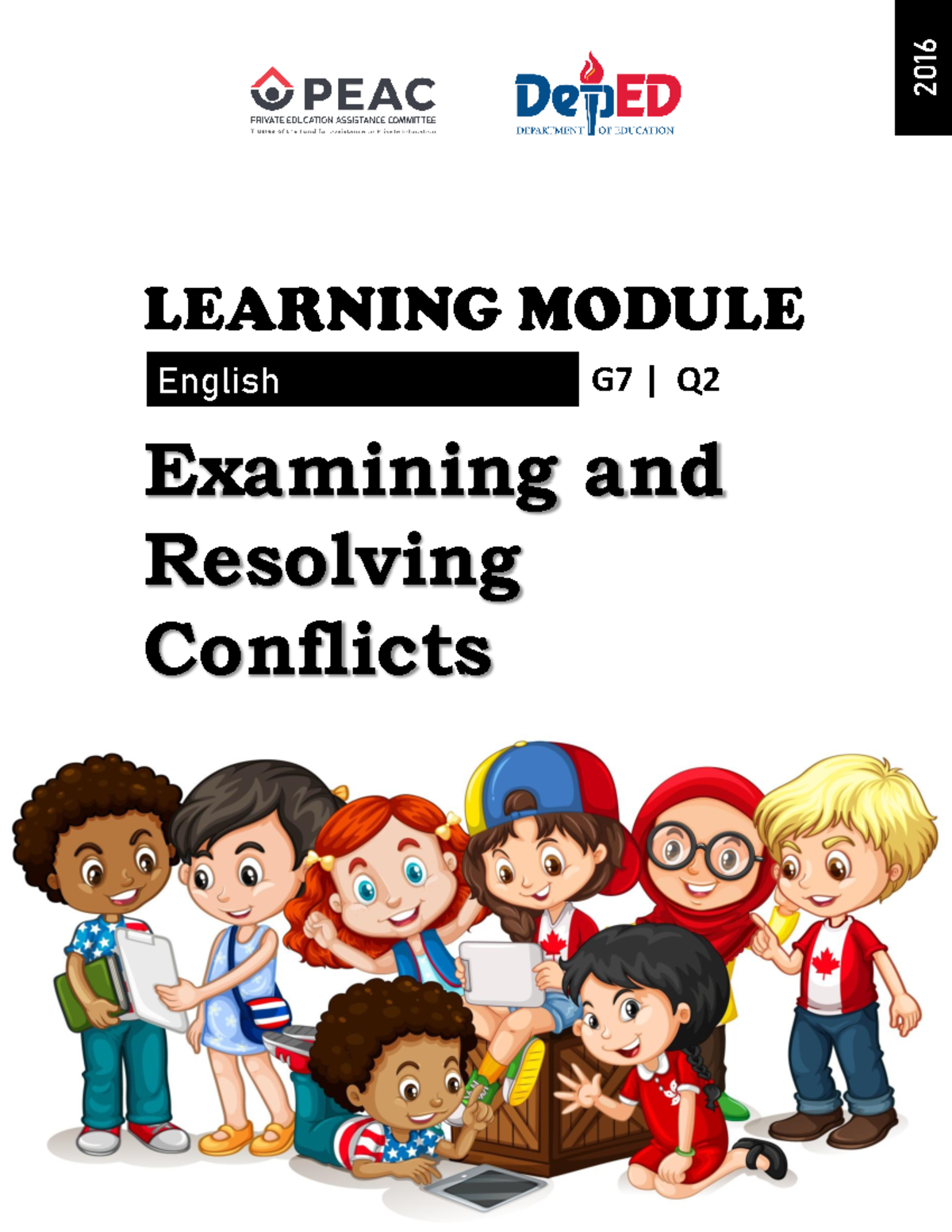 PEAC Learning Module - Examining and Resolving Conflicts English G7 | Q ...