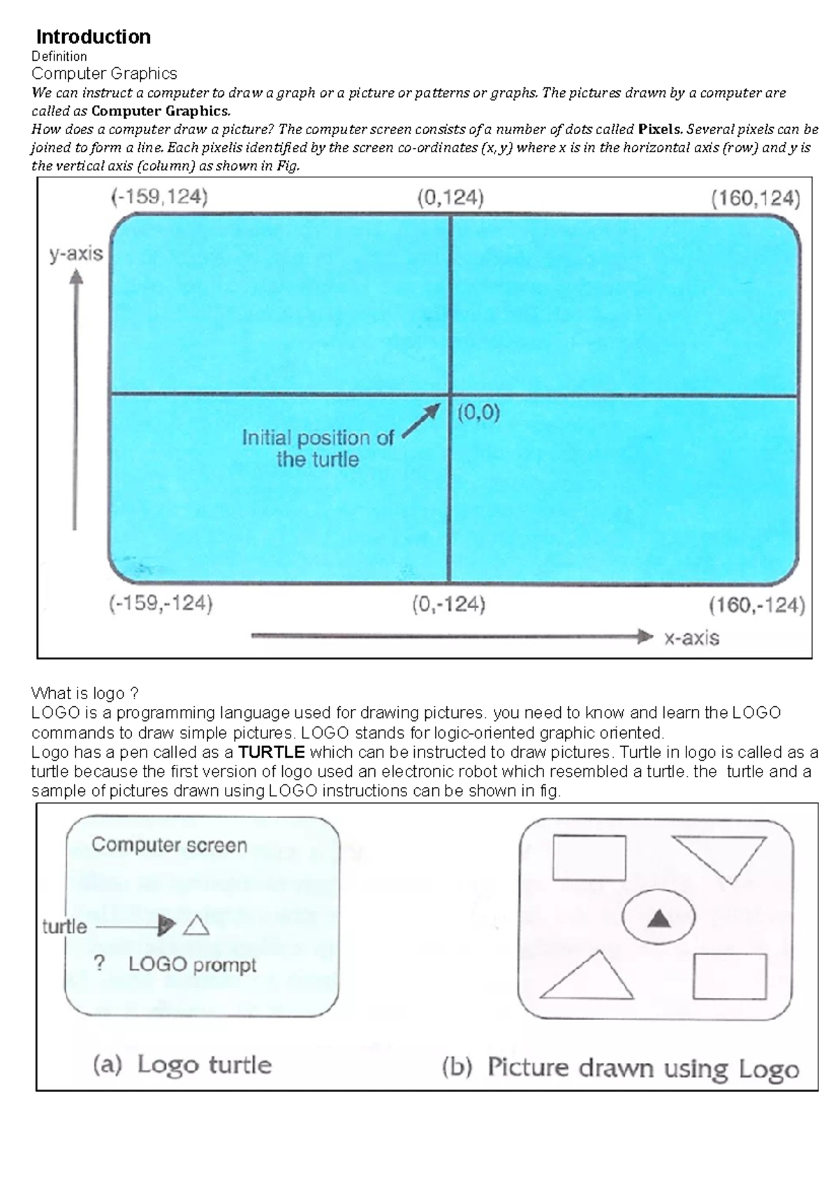 Logo material of unit no 7 - Introduction Definition Computer Graphics ...