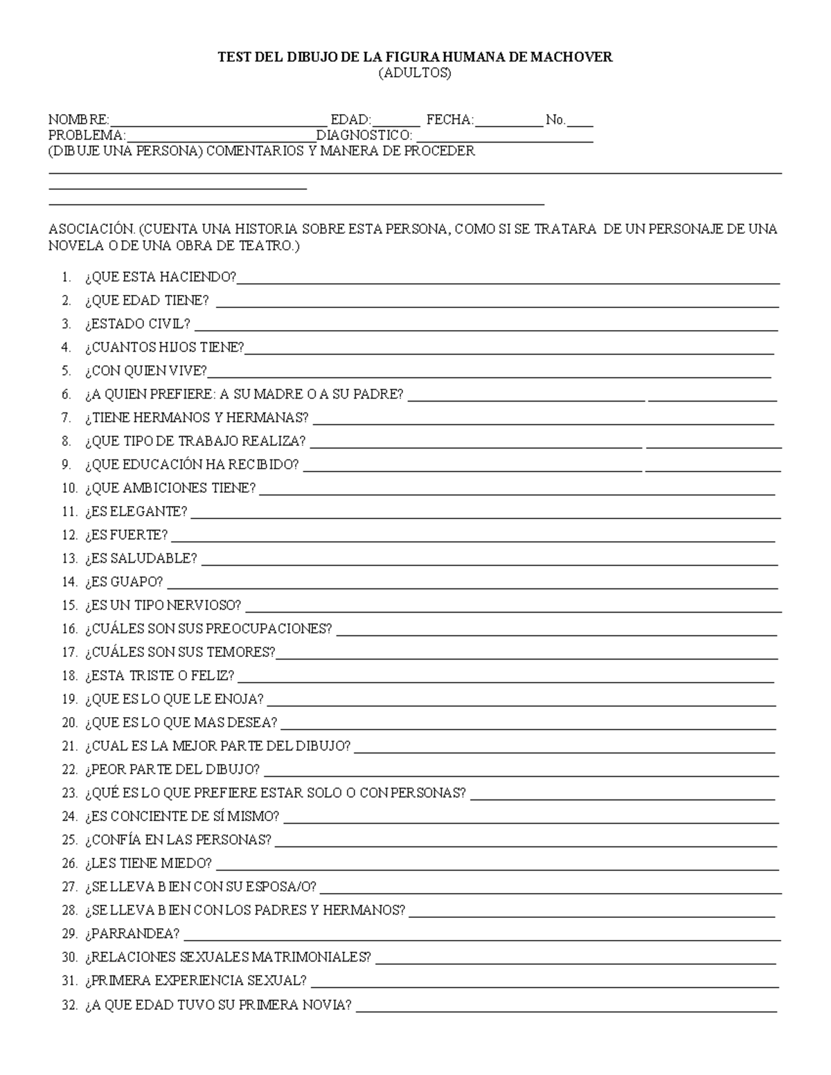 Entrevista de dfh Machover - TEST DEL DIBUJO DE LA FIGURA HUMANA DE ...