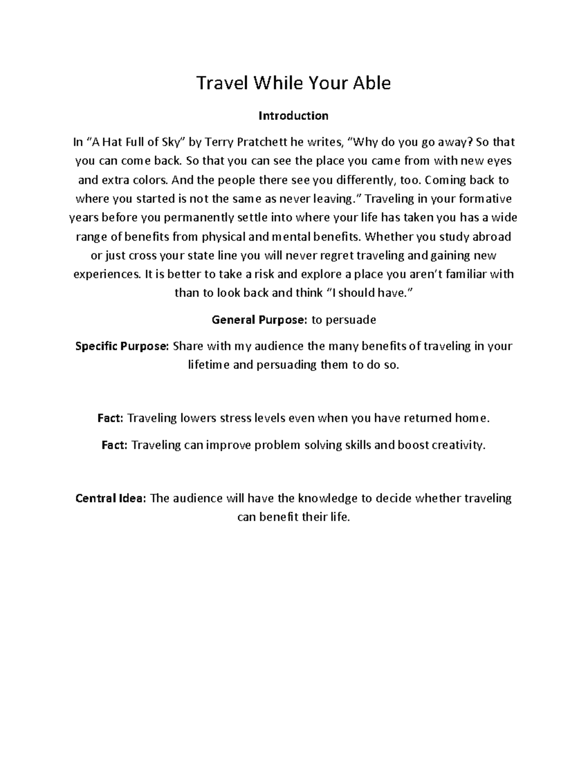 Why You Should Travel While You're Young essay - Travel While Your Able ...