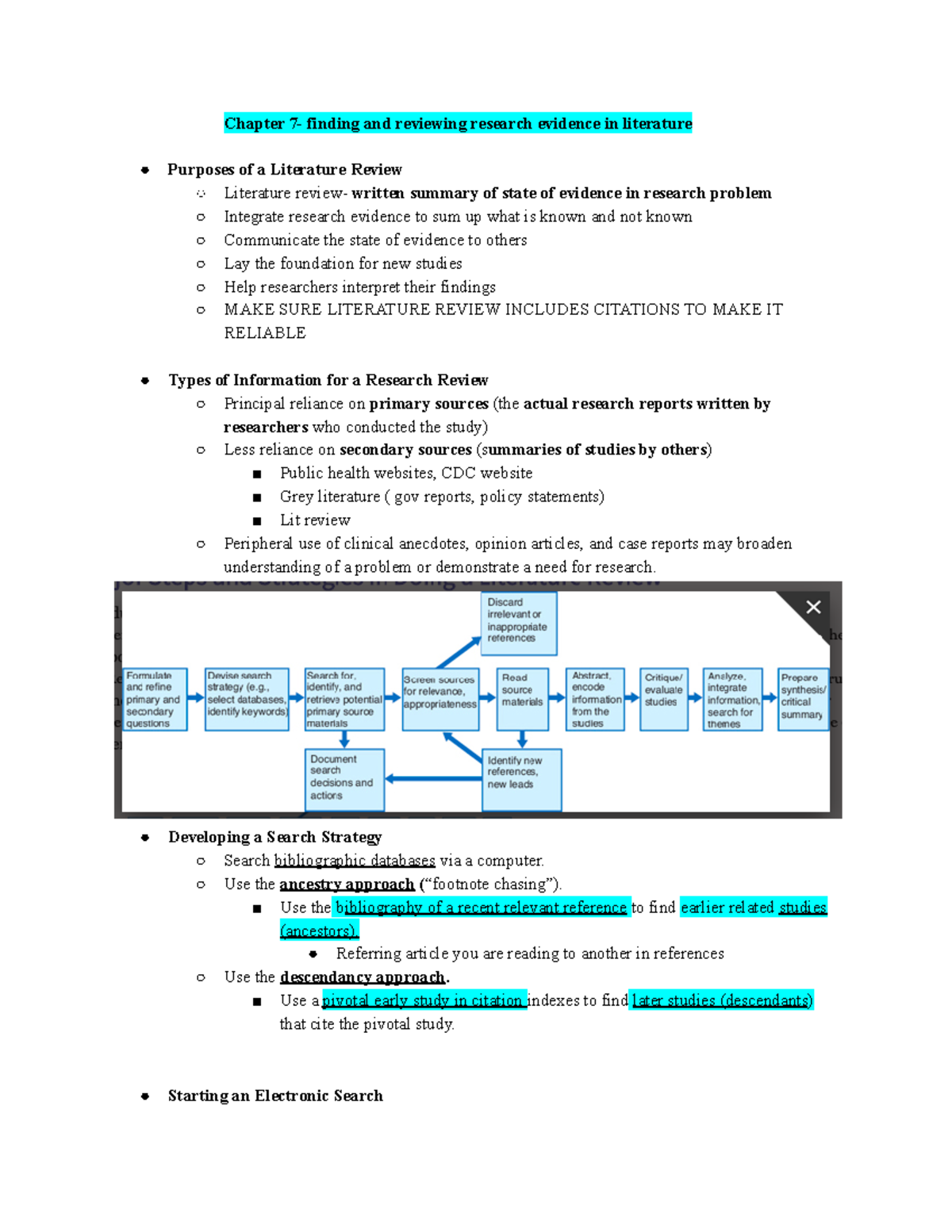 Research exam 2 notes - Chapter 7- finding and reviewing research ...