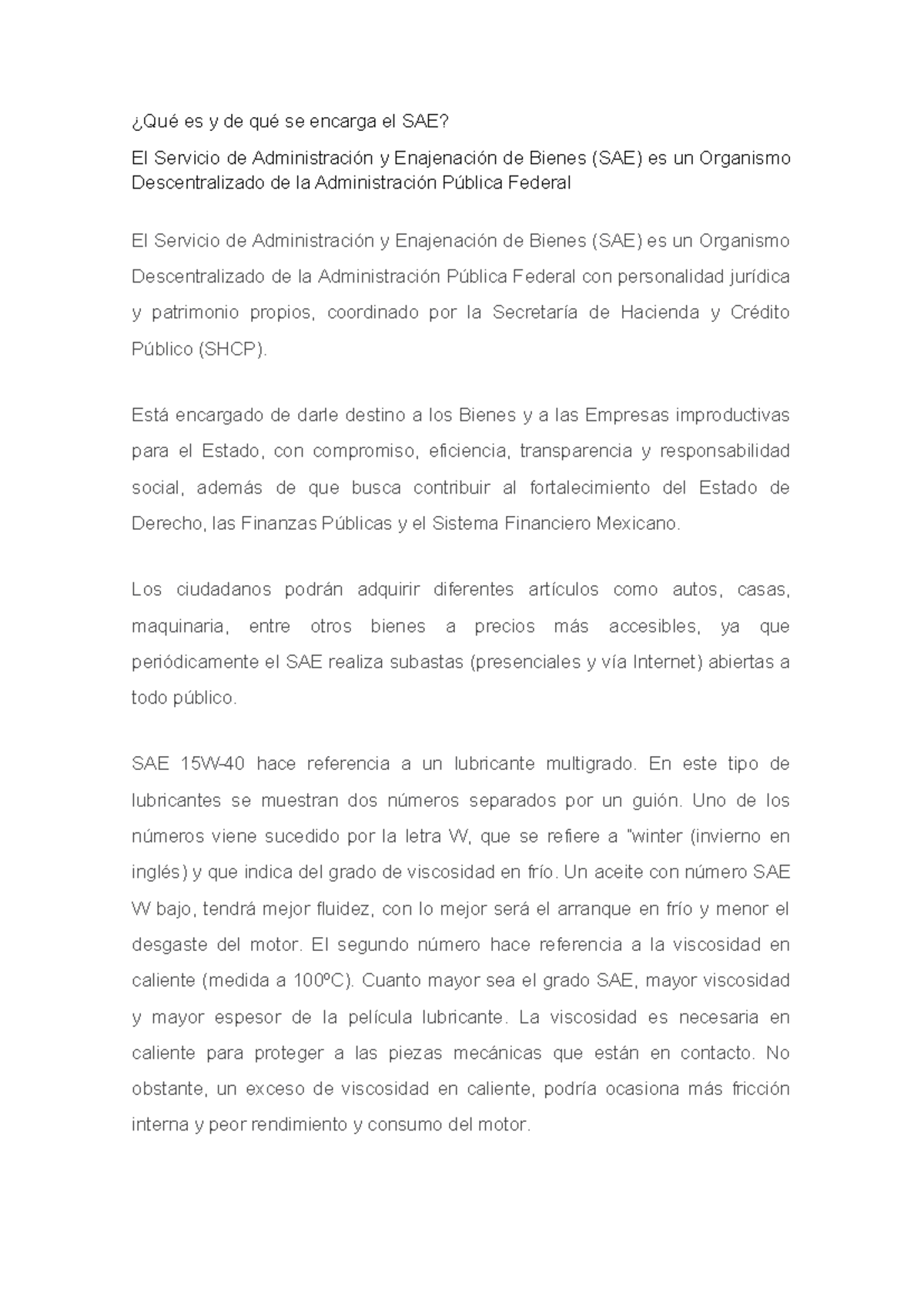 Que es SAE - Apunte - ¿Qué es y de qué se encarga el SAE? El Servicio ...