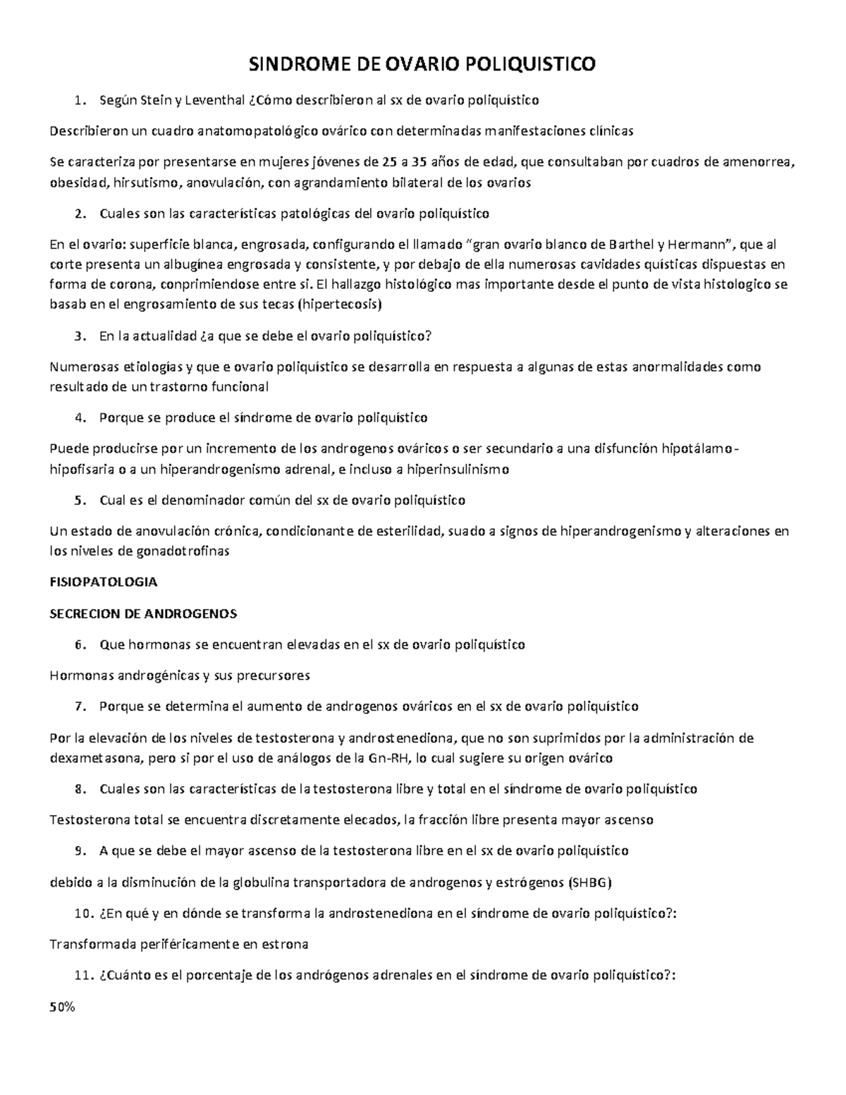 Sindrome DE Ovario Poliquistico - SINDROME DE OVARIO POLIQUISTICO Según ...