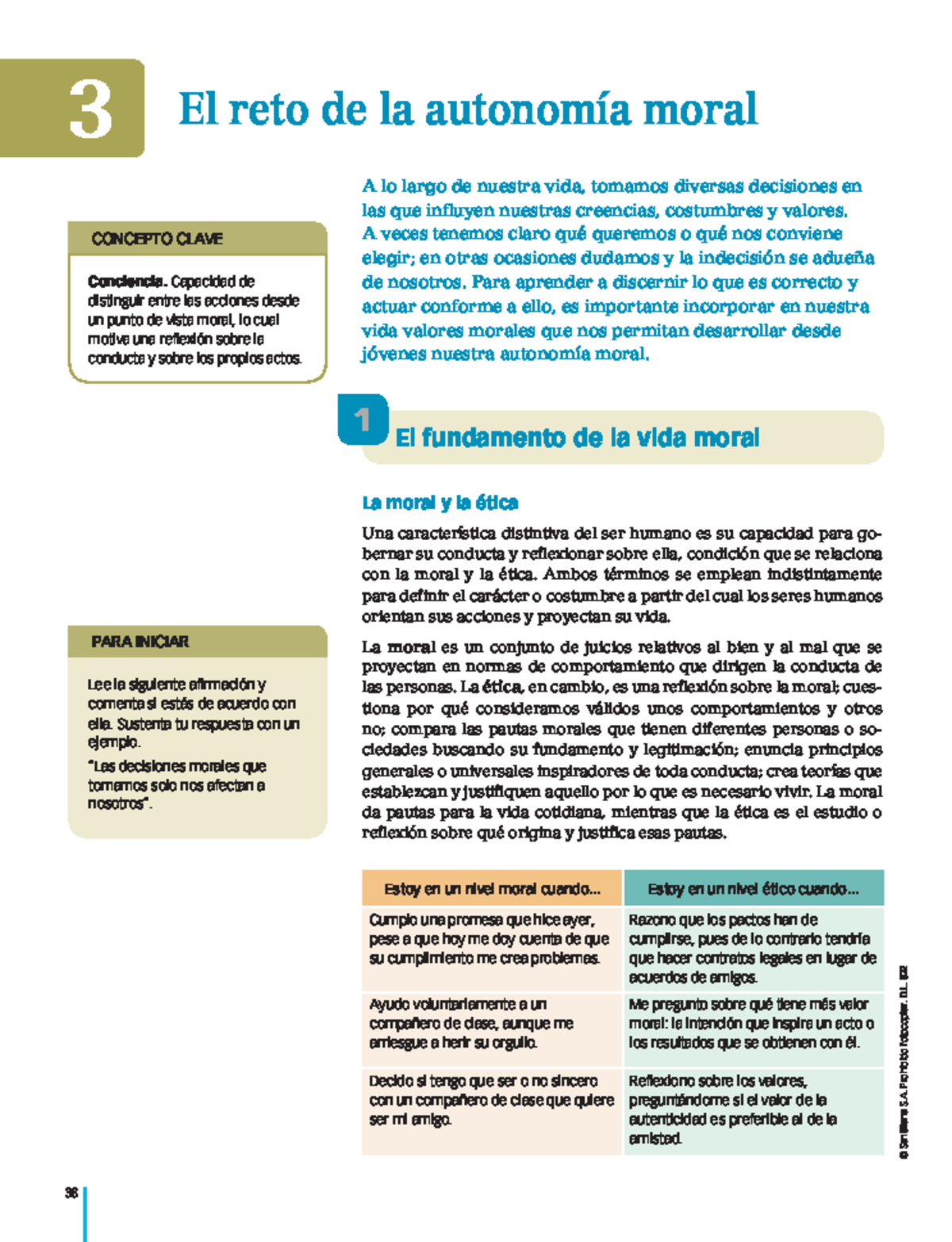 Autonomia moral - La moral y la ética Una característica distintiva del ...