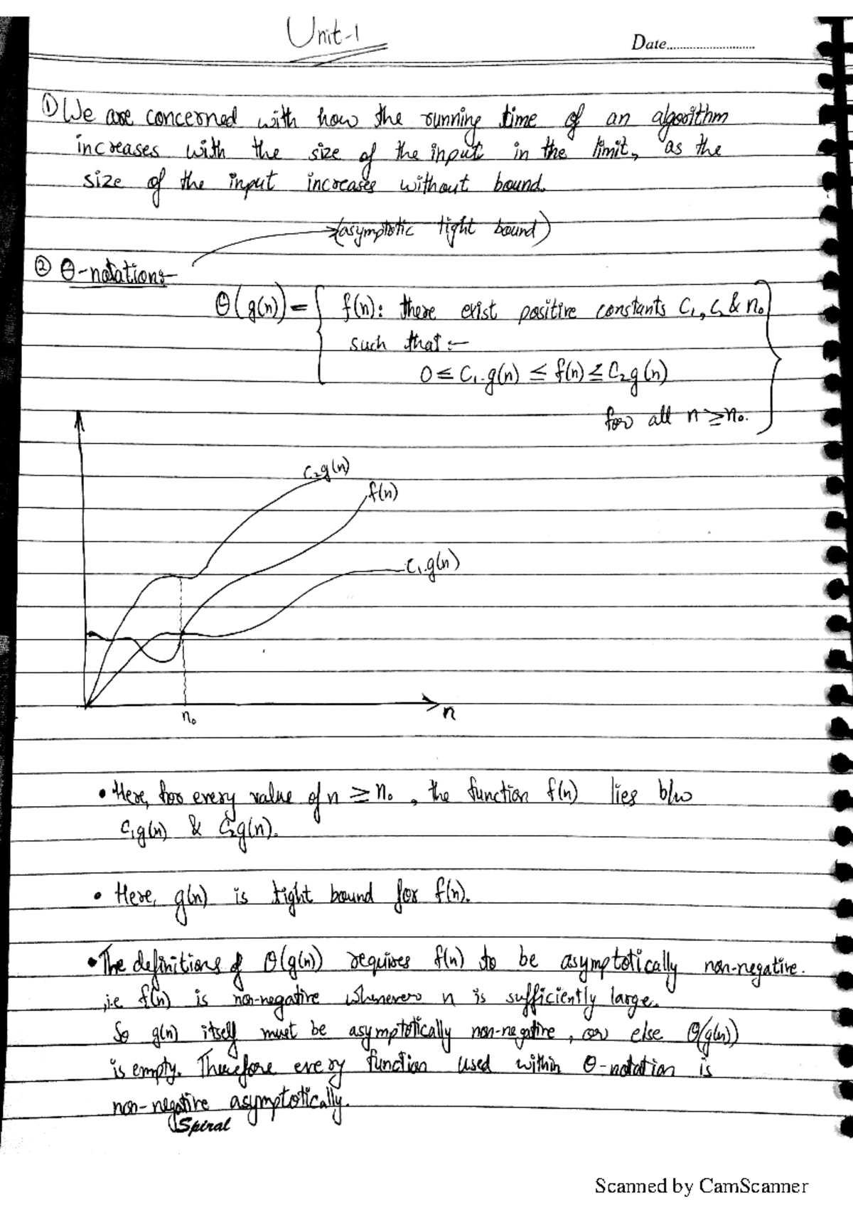 Ada Unit 1 Daa Unit 1 Notes Date 1 We Are Concerned With How The Running Time Of An