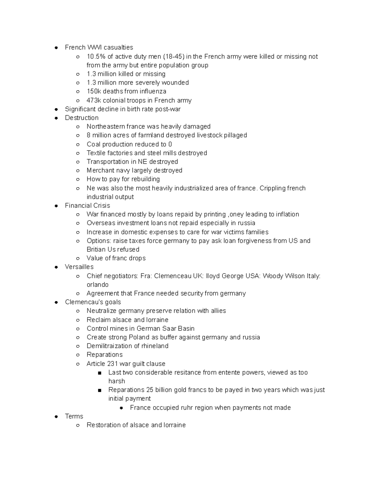 French History 21 - French WWI casualties 10% of active duty men (18-45 ...
