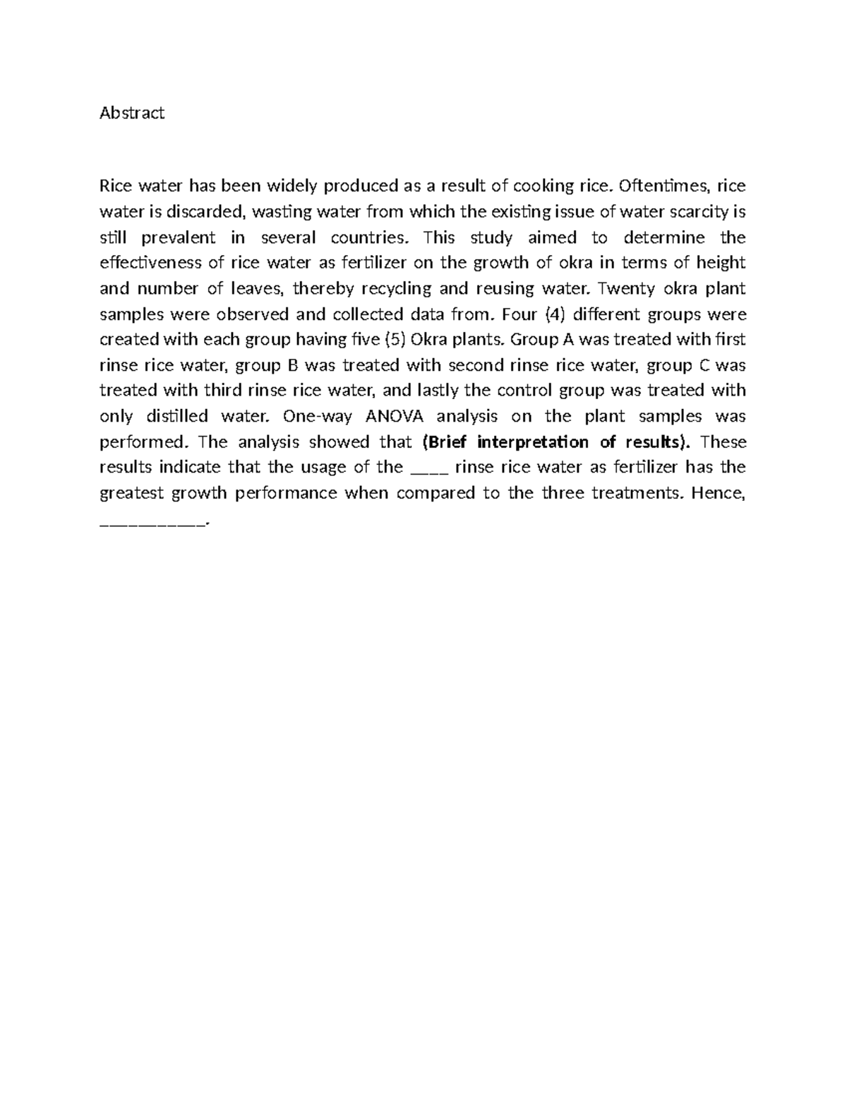 Abstract-and-acknowledgement - Abstract Rice water has been widely ...