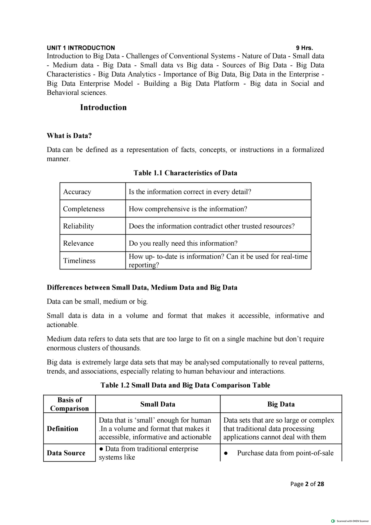 Unit 1 & 2 - One of the best notes hand created - Data Analysis - Studocu
