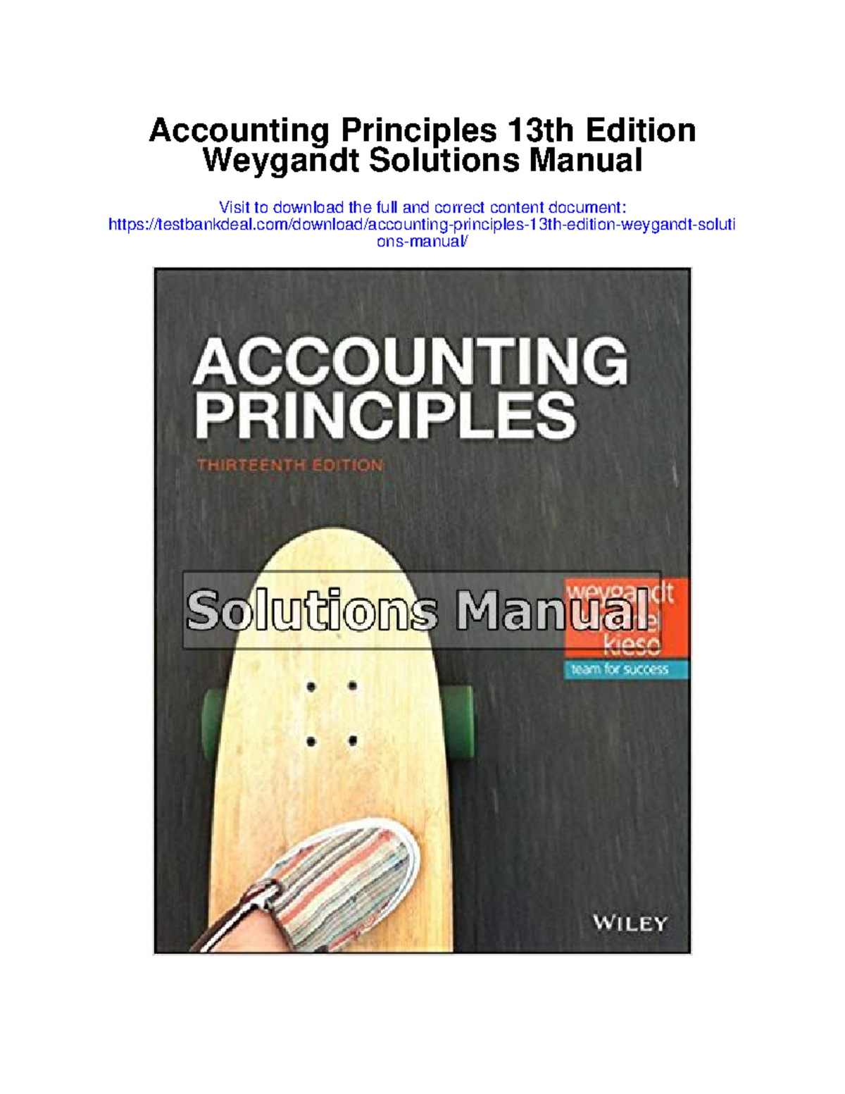 Pdfcoffee - Accounting principle - Accounting Principles 13th Edition ...
