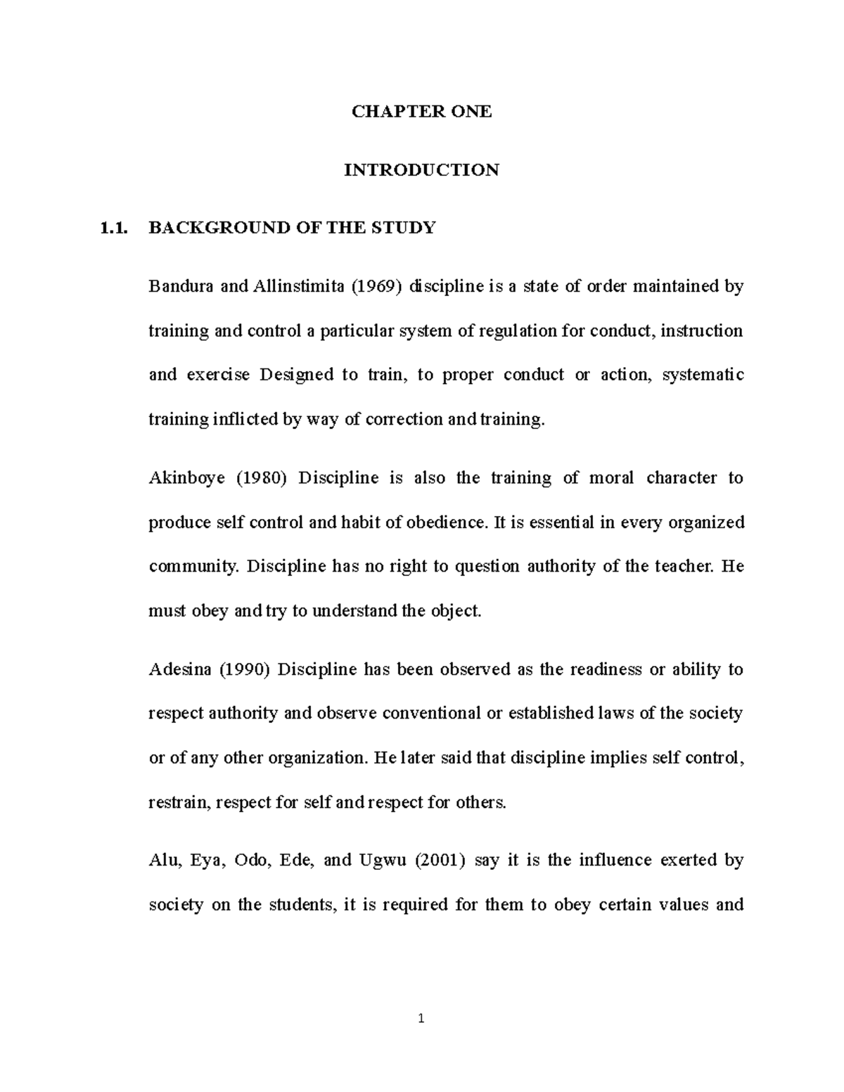 The causes students indiscipline among secondary school students ...