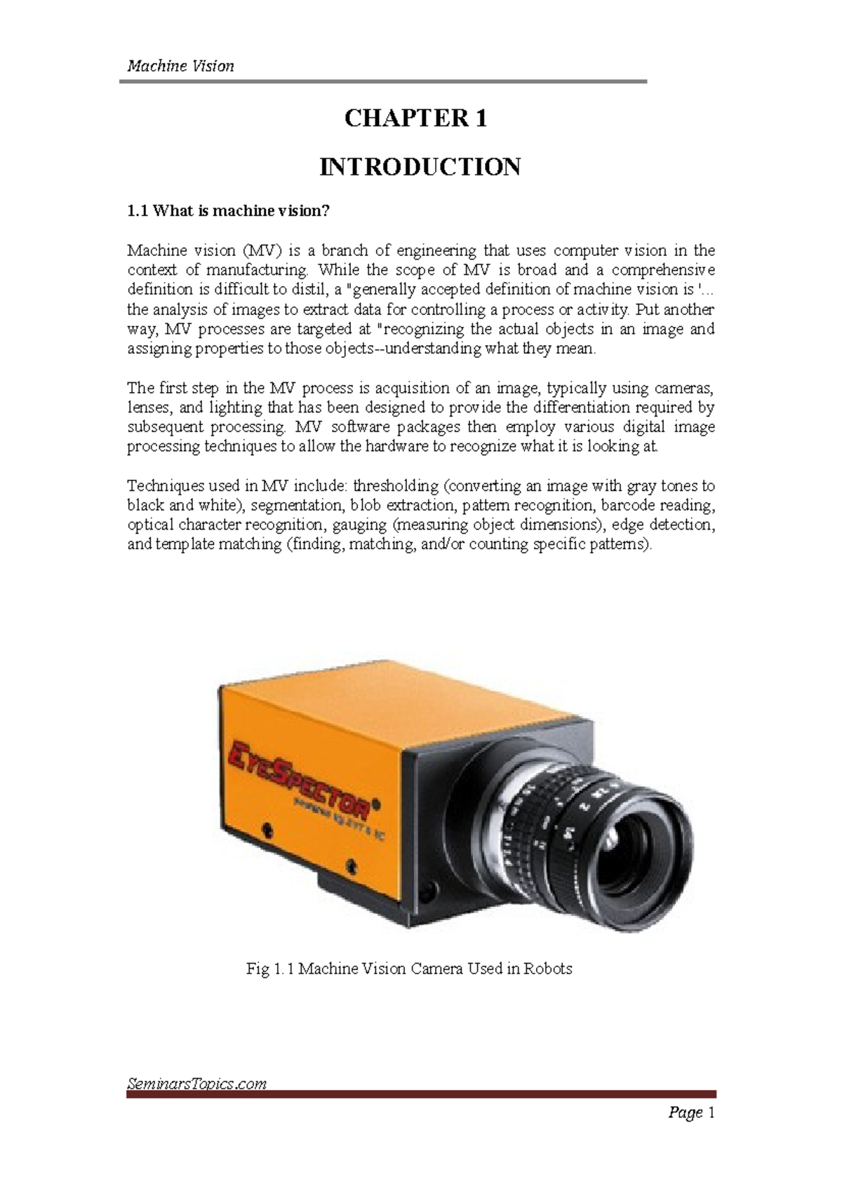 Machine vision 12012 013163443 machine vision - CHAPTER 1 INTRODUCTION ...