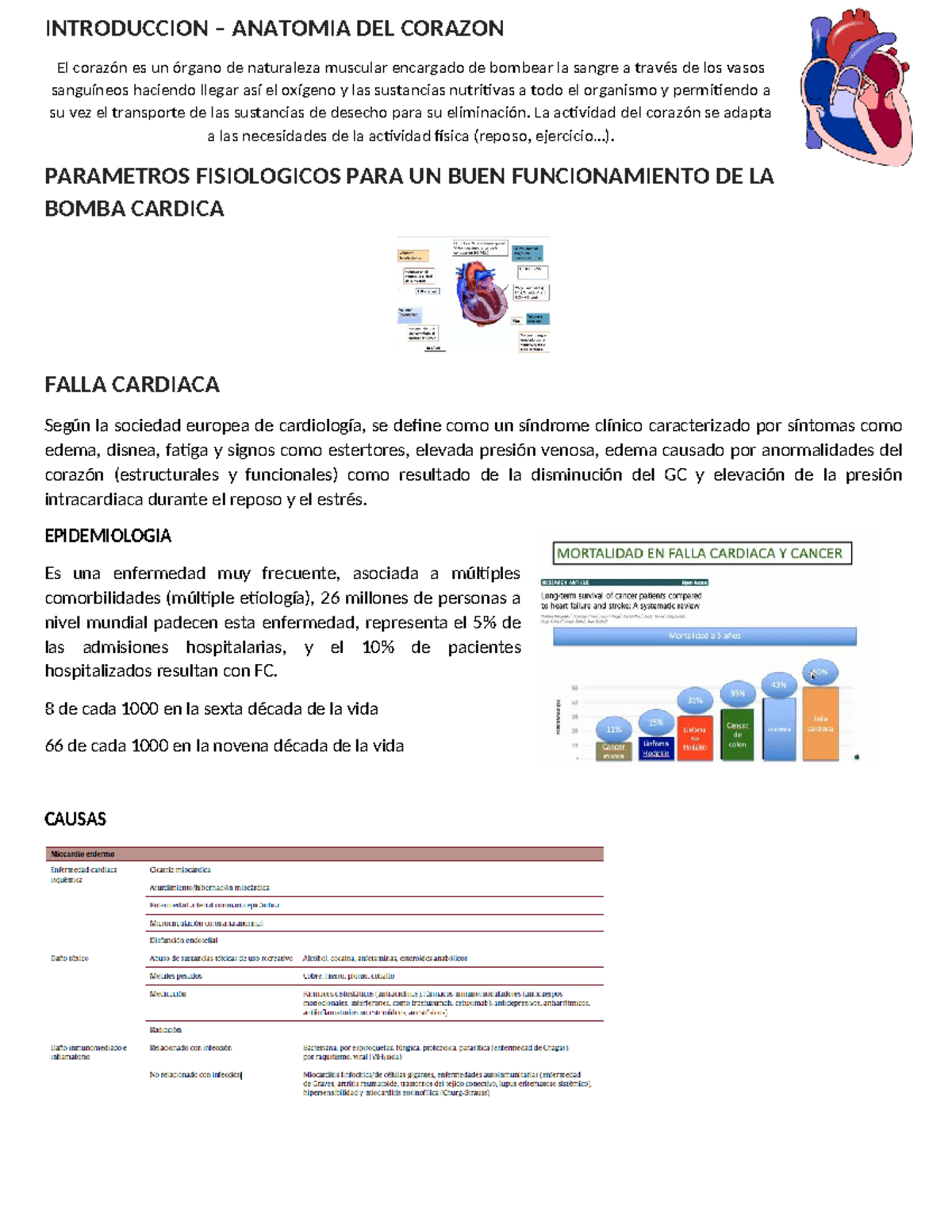 Falla Cardiaca - INTRODUCCION – ANATOMIA DEL CORAZON El corazón es un ...