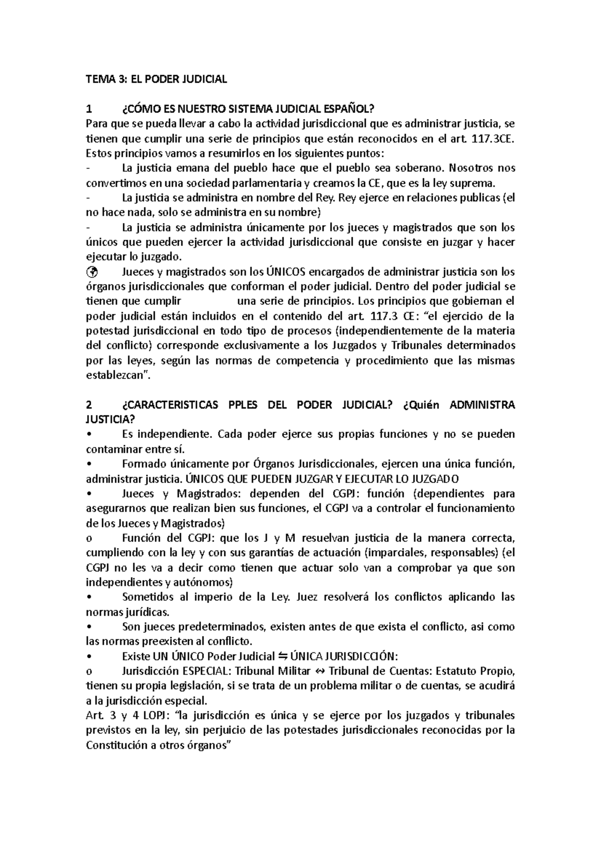 TEMA 3. derecho Procesal - TEMA 3: EL PODER JUDICIAL 1 ¿CÓMO ES NUESTRO SISTEMA JUDICIAL ESPAÑOL ...
