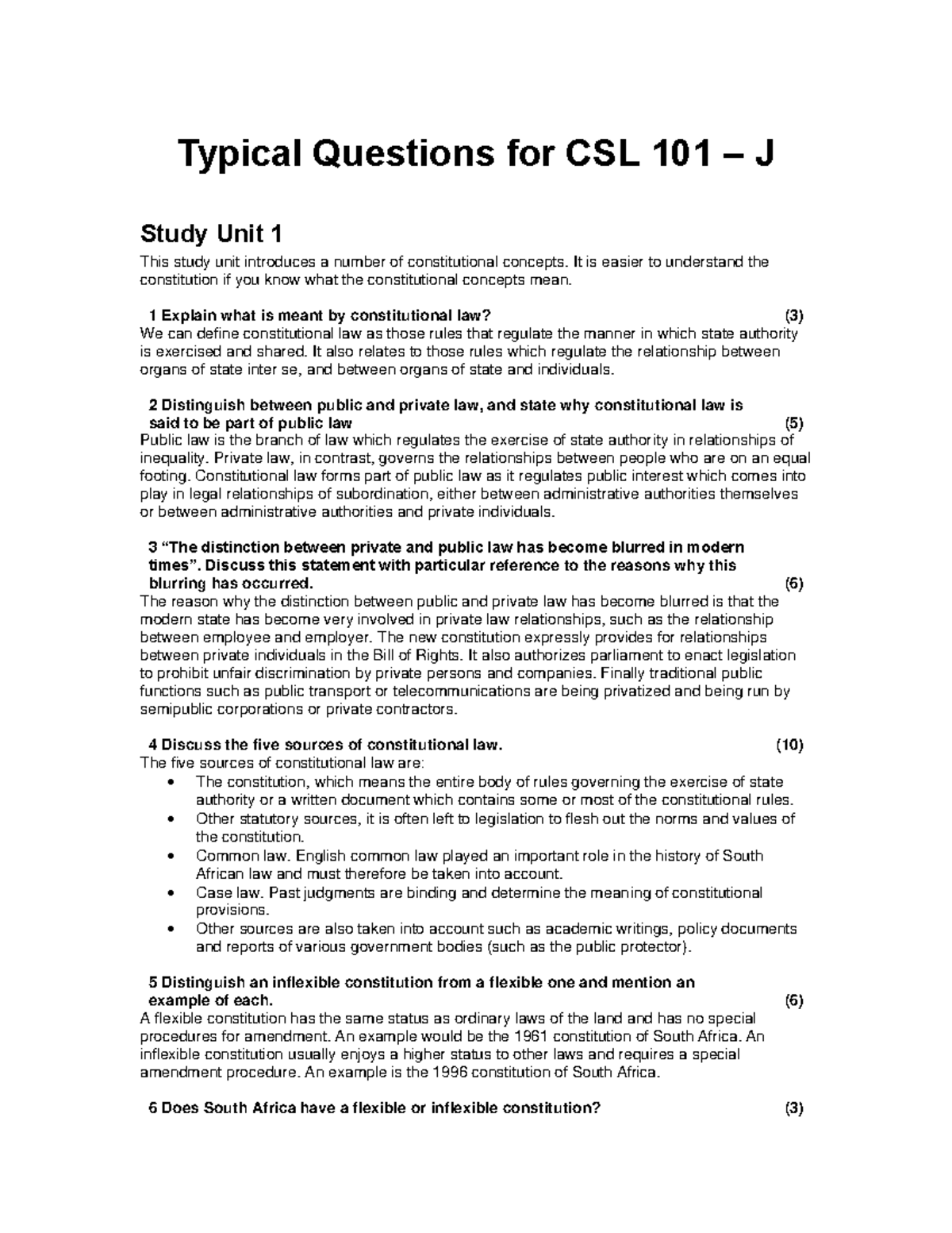 Typical-Questions - Some Practice Questions - Typical Questions for CSL ...