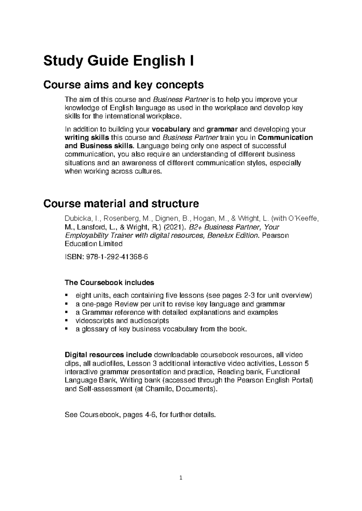 23-24 Study Guide English I BM - 1 Study Guide English I Course aims ...