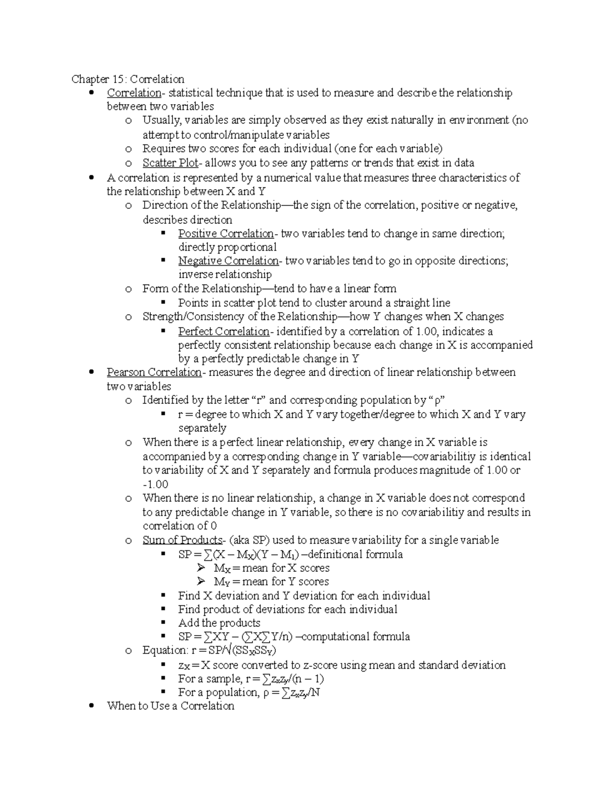 Chapter 15-Correlation - Chapter 15: Correlation statistical technique ...